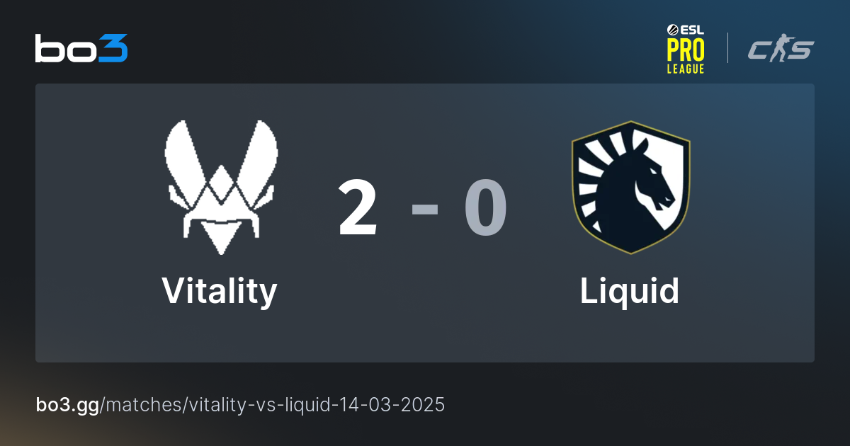 Vitality vs Liquid - CS2 Match at ESL Pro League Season 21