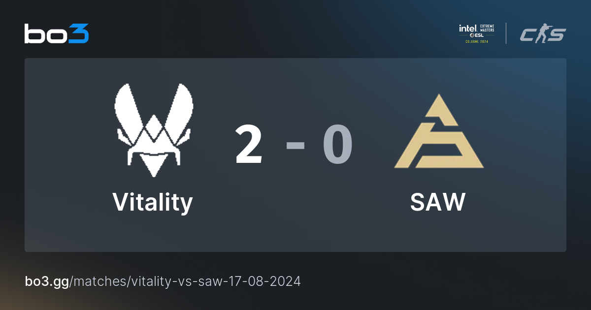 Vitality vs SAW - CS2 Match at IEM Cologne 2024