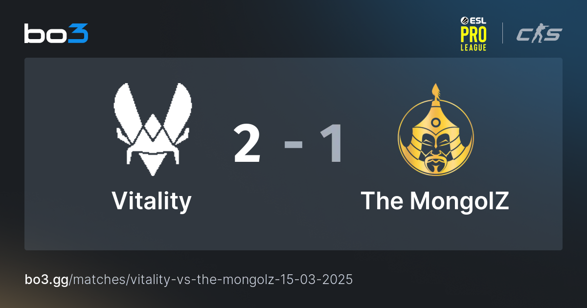 Vitality vs The MongolZ - CS2 Match at ESL Pro League Season 21
