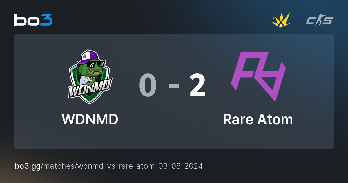 WDNMD vs Rare Atom - CS2 Match at XSE Pro League Season 2