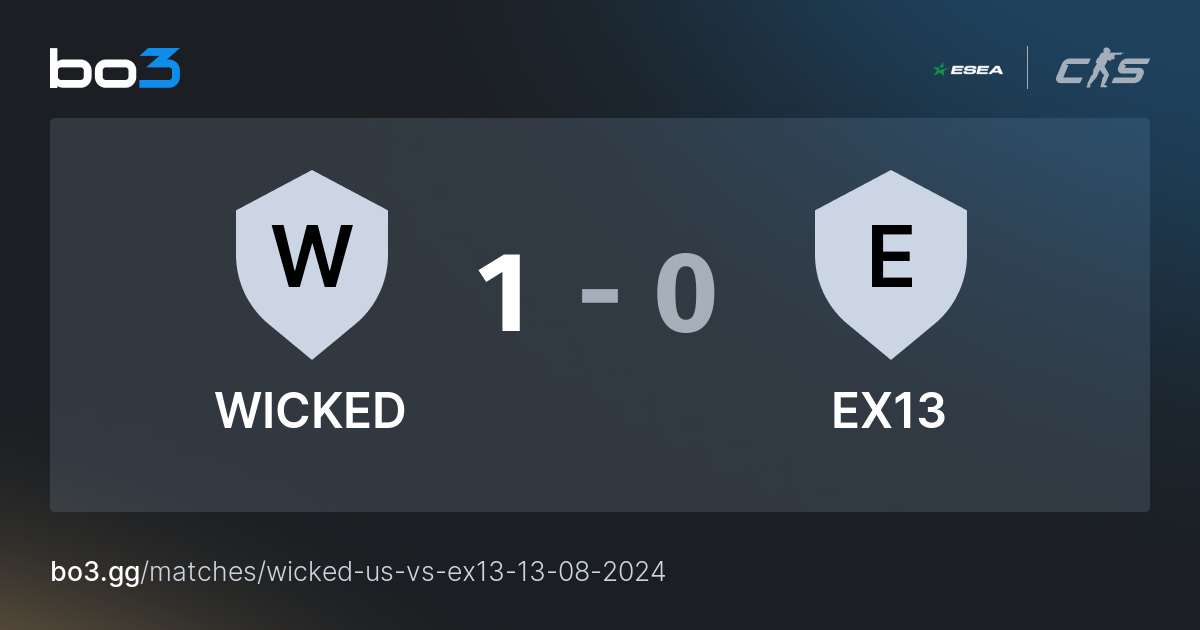 WICKED vs EX13 - CS2 Match at ESEA Season 50 Advanced Division: North America