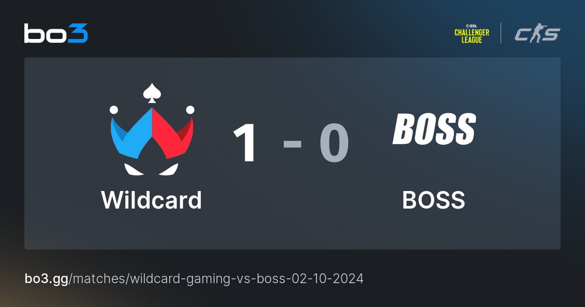 Wildcard vs BOSS - CS2 Match at ESL Challenger League Season 48: North America