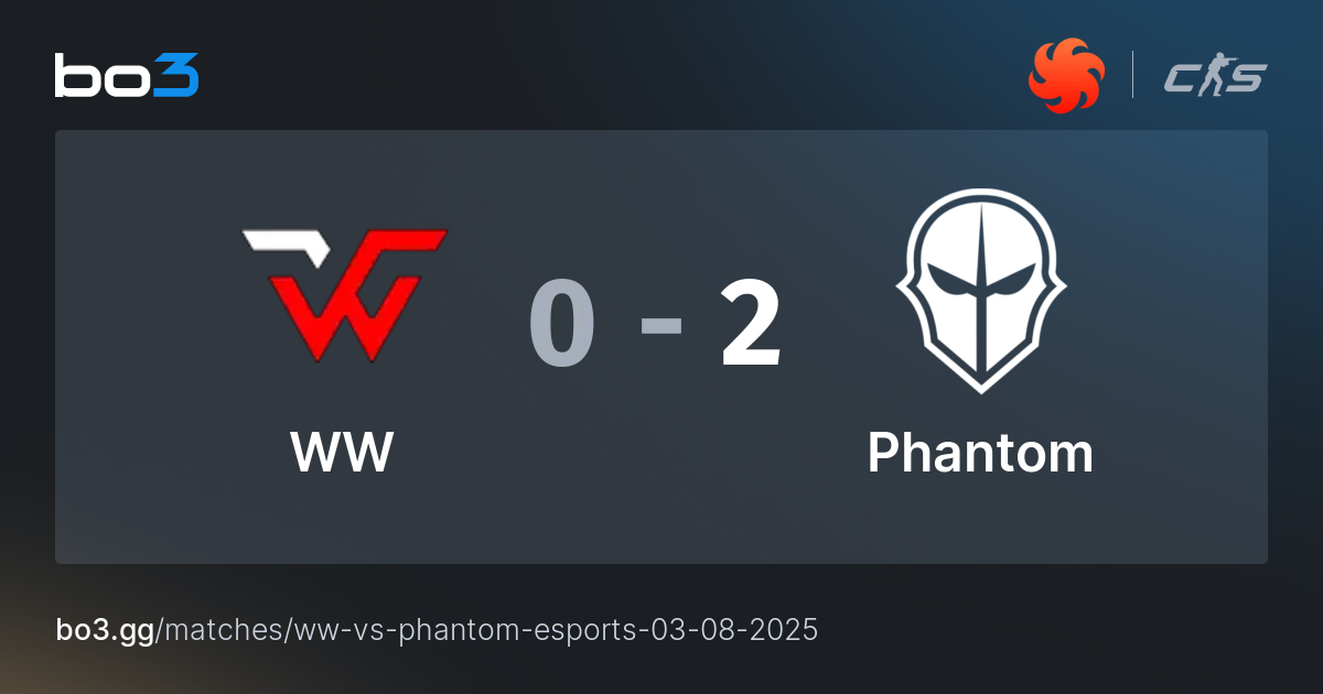 WW vs Phantom - CS2 Match at Exort Series 14