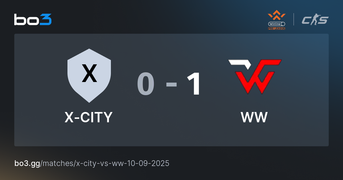 X-CITY vs WW - CS2 Match at Winline Pro League Season 3