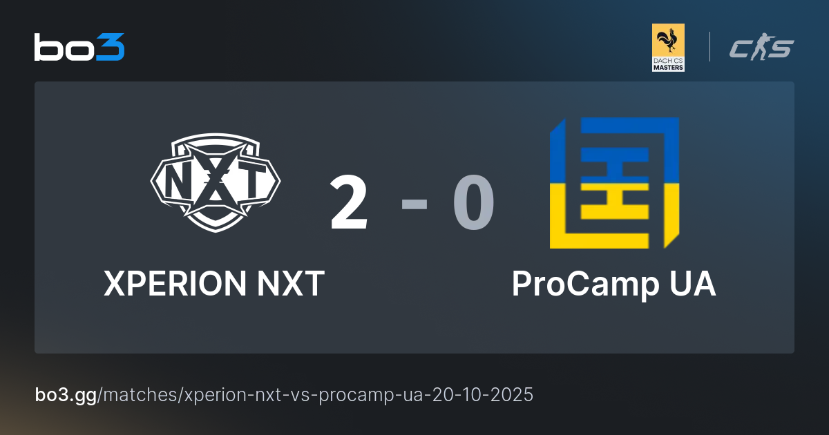 XPERION NXT vs ProCamp UA - Live - CS2 Match at DACH CS Masters Season 4