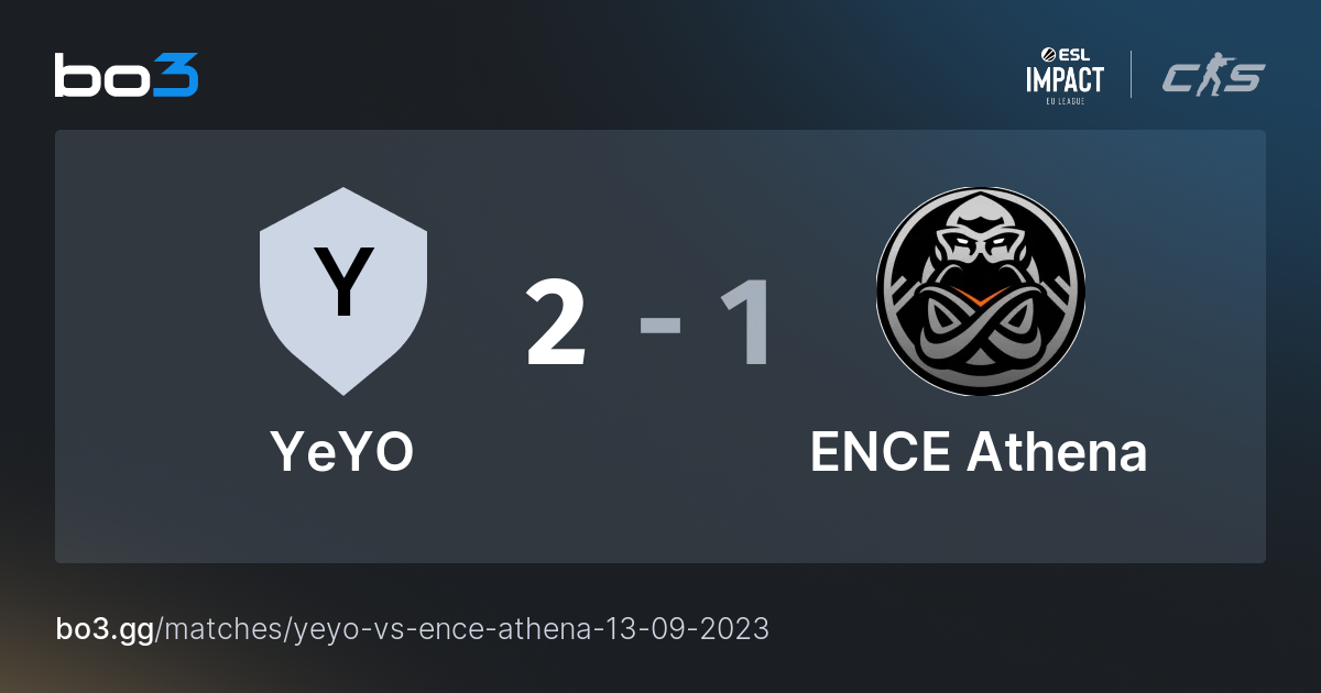 YeYO vs ENCE Athena - CS2 Match at ESL Impact League Season 4: European Division