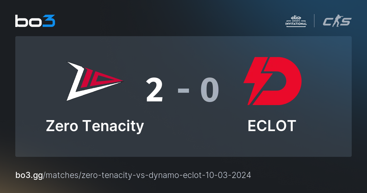 Zero Tenacity vs ECLOT - CS2 Match at Elisa Invitational Spring 2024
