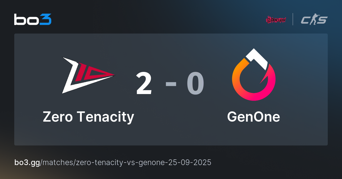 Zero Tenacity vs GenOne - CS2 Match at DraculaN #2