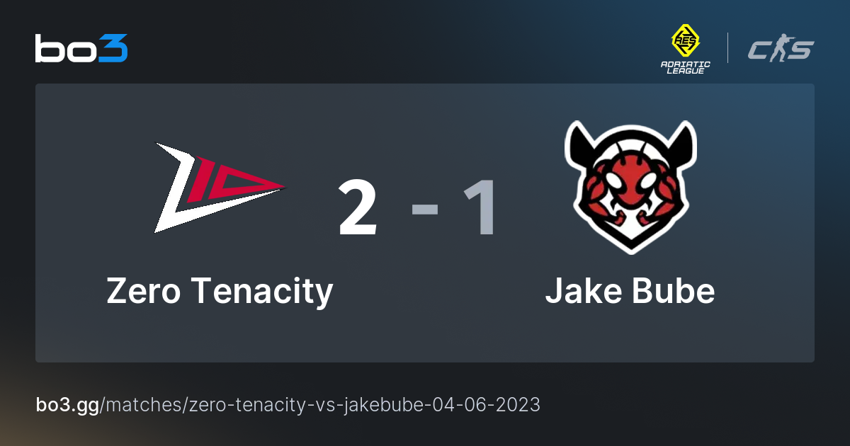 Zero Tenacity vs Jake Bube - CS2 Match at RES Adriatic League Season 2 2023