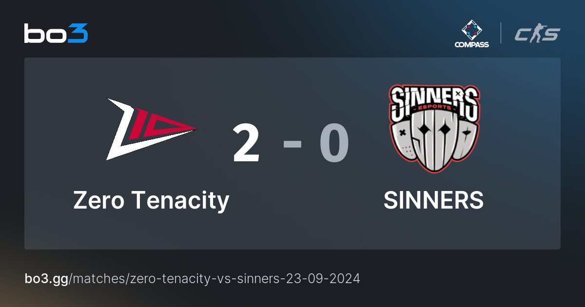 Zero Tenacity vs SINNERS - CS2 Match at YaLLa Compass Summer 2024