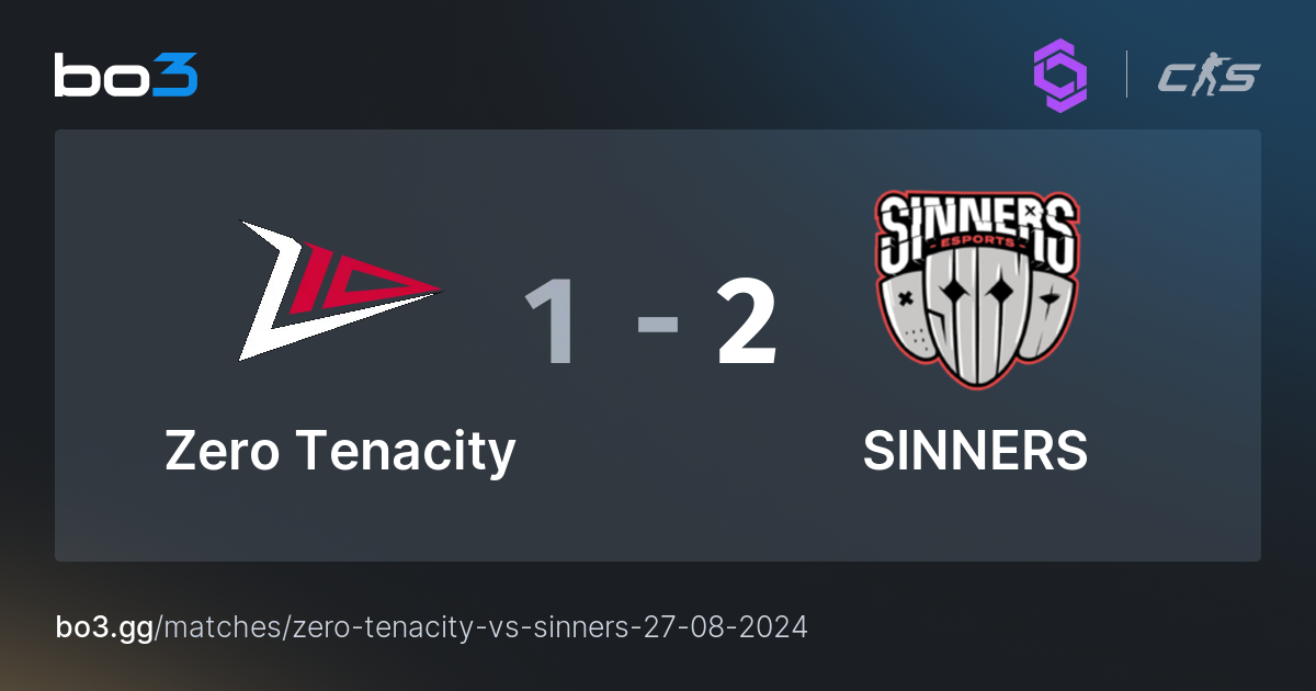 Zero Tenacity vs SINNERS - CS2 Match at CCT Season 2 European Series 9