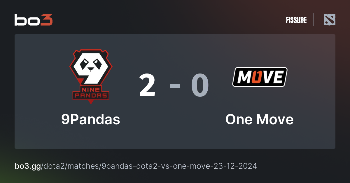 9Pandas vs One Move - Dota 2 – bo3.gg