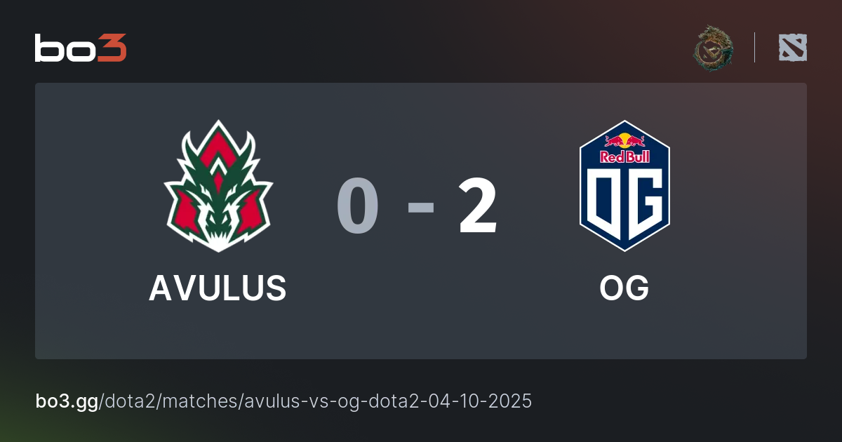 AVULUS vs OG - Dota 2 – bo3.gg