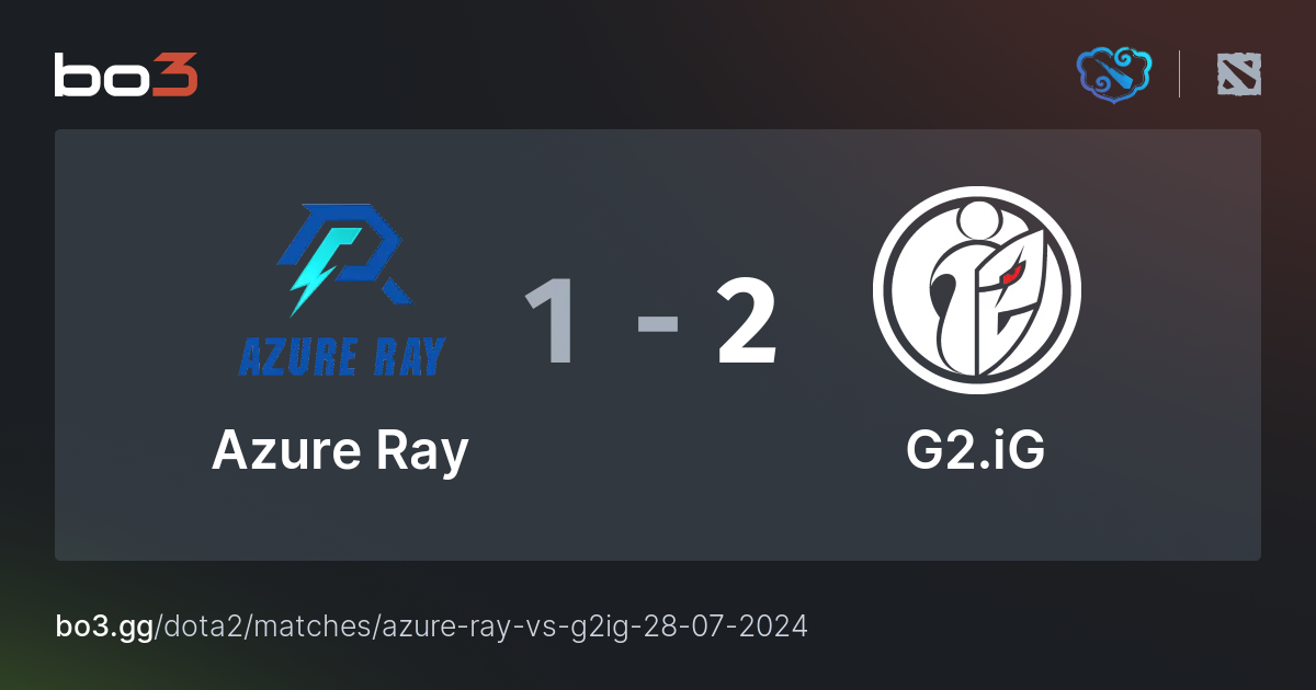 Azure Ray vs G2.iG - Dota 2 – bo3.gg