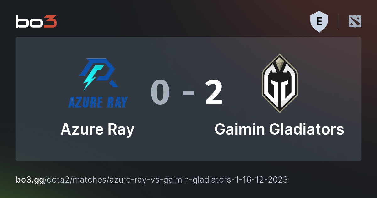 Azure Ray vs Gaimin Gladiators - Dota 2 – bo3.gg