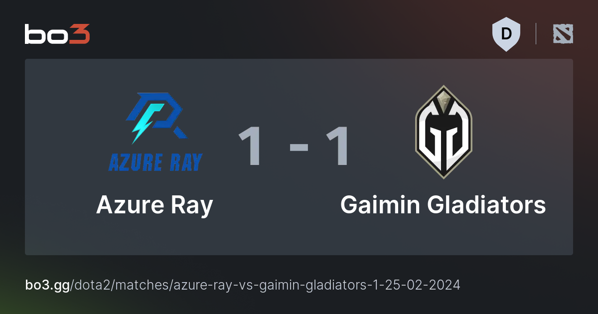 Azure Ray vs Gaimin Gladiators – Dota 2 – bo3.gg
