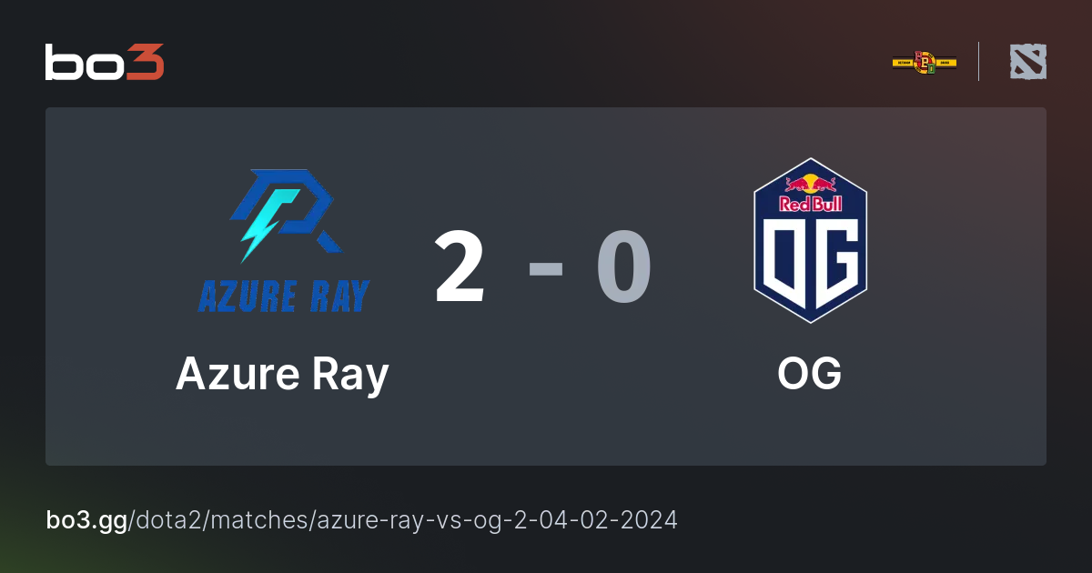 Azure Ray vs OG - Dota 2 – bo3.gg