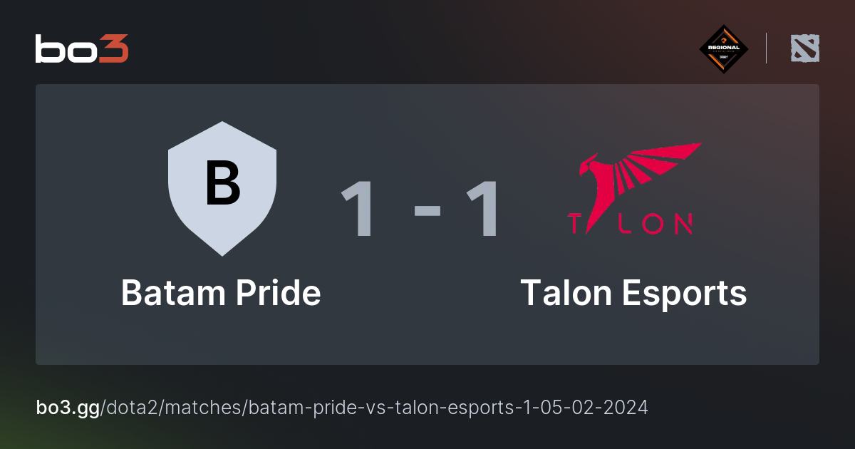 Batam Pride vs Talon Esports - Dota 2 – bo3.gg