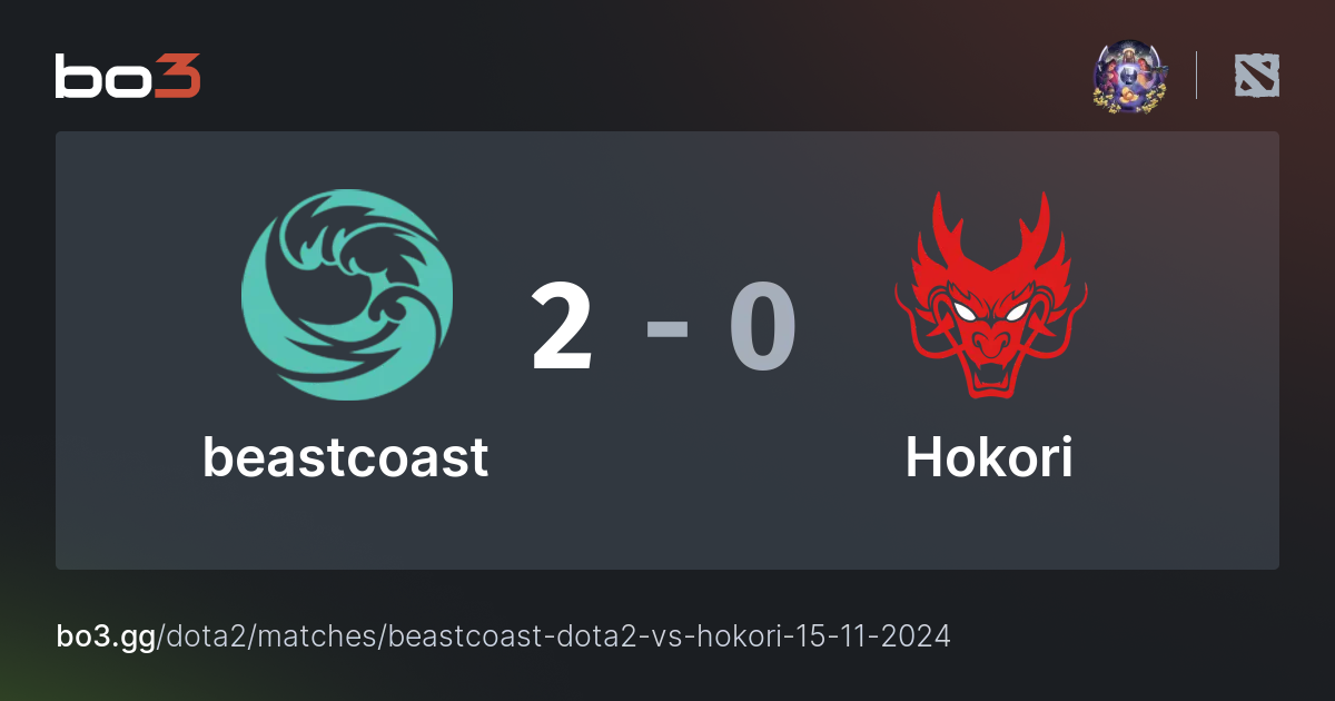 beastcoast vs Hokori - Dota 2 – bo3.gg
