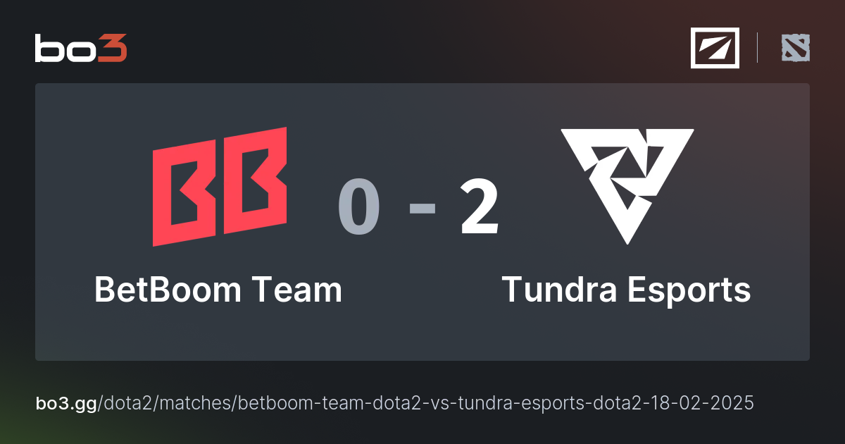 BetBoom Team vs Tundra Esports - Dota 2 – bo3.gg