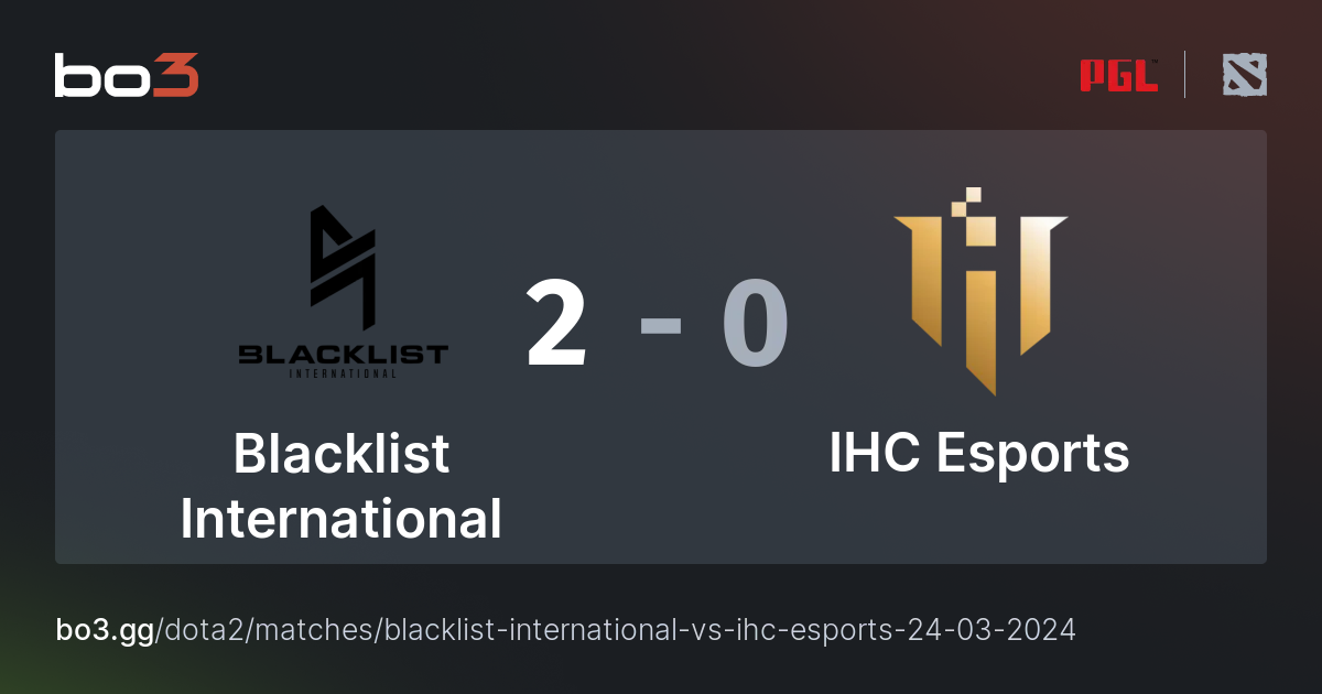 Blacklist International vs IHC Esports - Dota 2 – bo3.gg