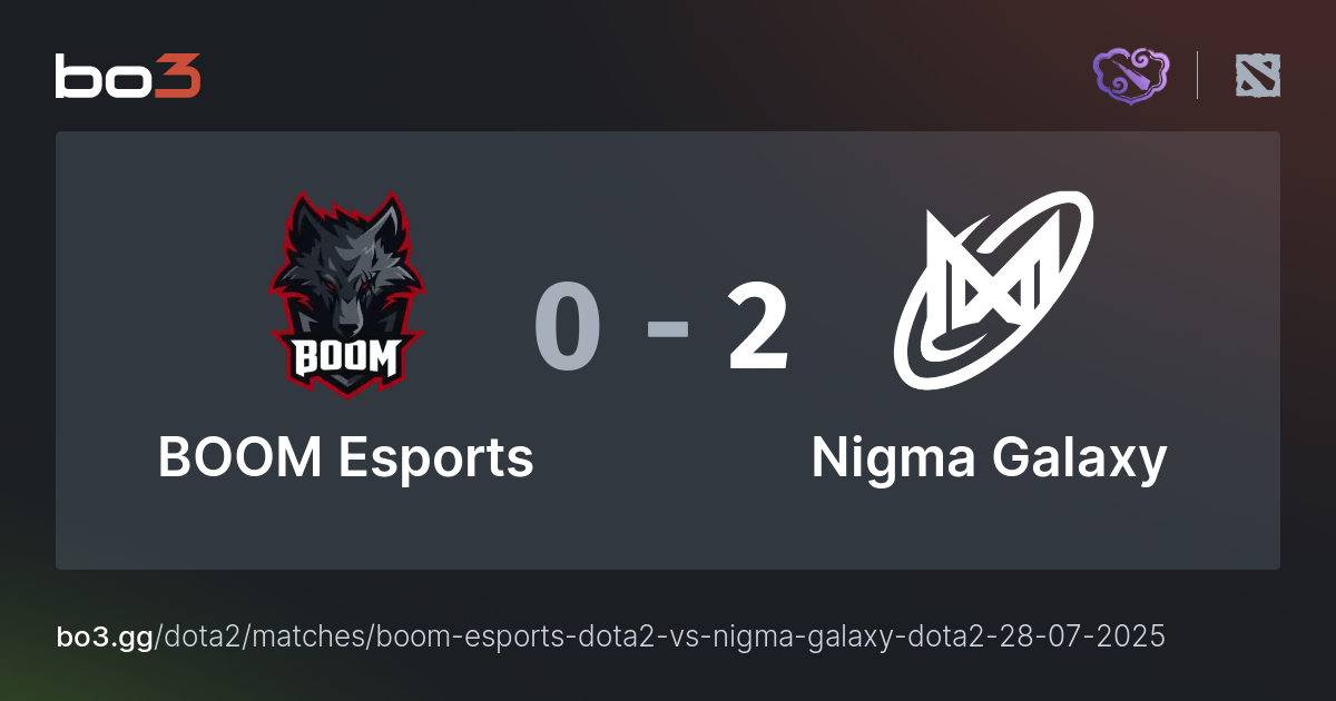 BOOM Esports vs Nigma Galaxy - Dota 2 – bo3.gg