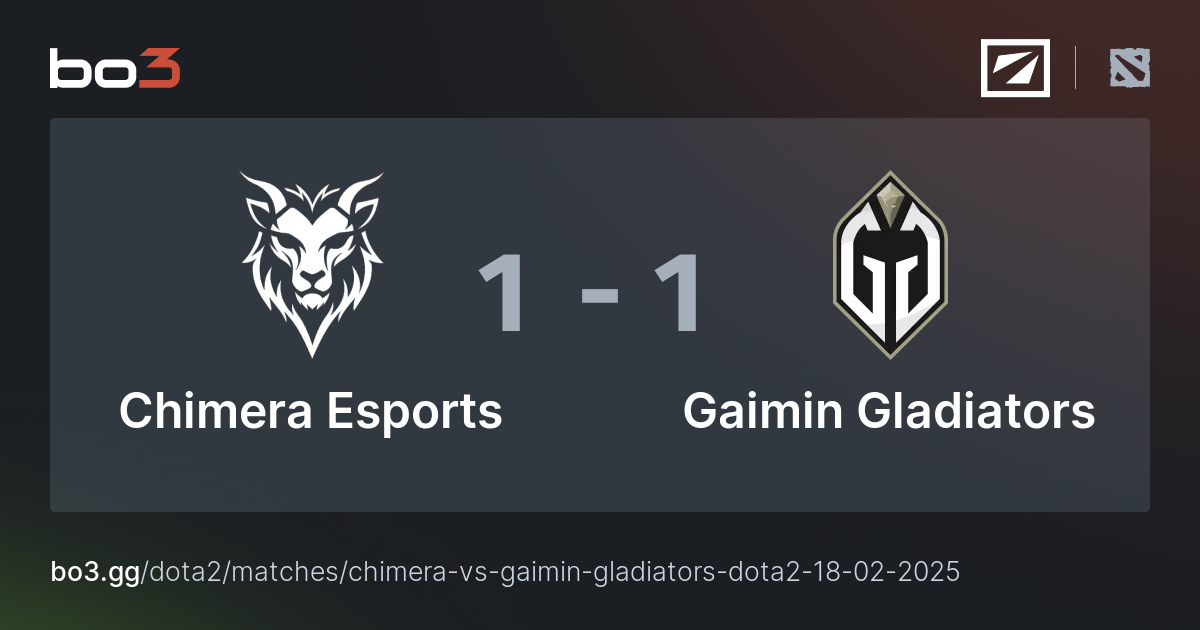 Chimera Esports vs Gaimin Gladiators - Dota 2 – bo3.gg