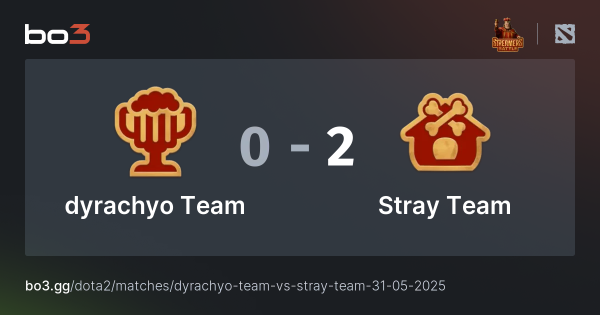 dyrachyo Team vs Stray Team - Dota 2 – bo3.gg