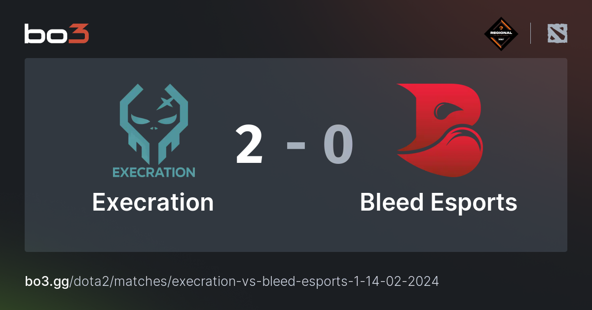 Execration vs Bleed Esports - Dota 2 – bo3.gg
