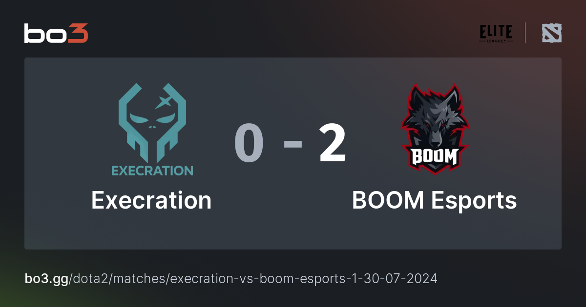 Execration vs BOOM Esports - Dota 2 – bo3.gg