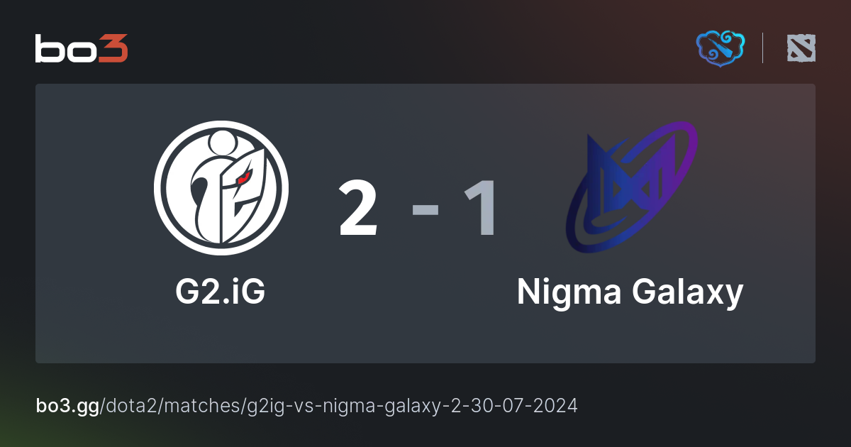 G2.iG vs Nigma Galaxy - Dota 2 – bo3.gg