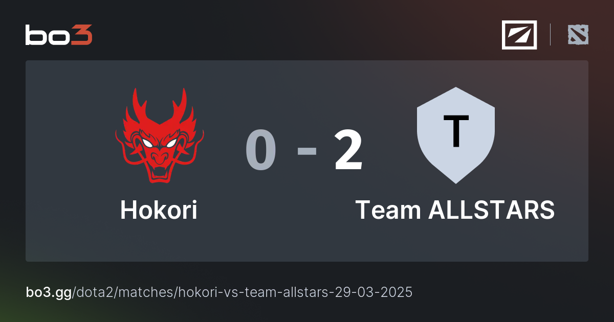 Hokori vs AllStars - Dota 2 – bo3.gg