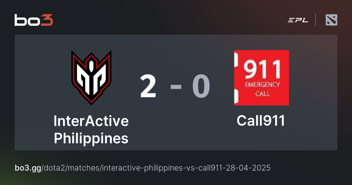 InterActive Philippines vs Call911 - Dota 2 – bo3.gg