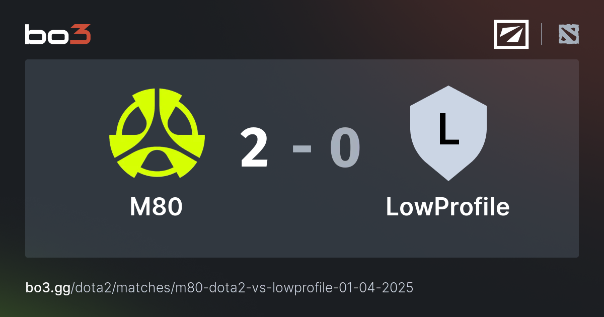 M80 vs LowProfile - Dota 2 – bo3.gg