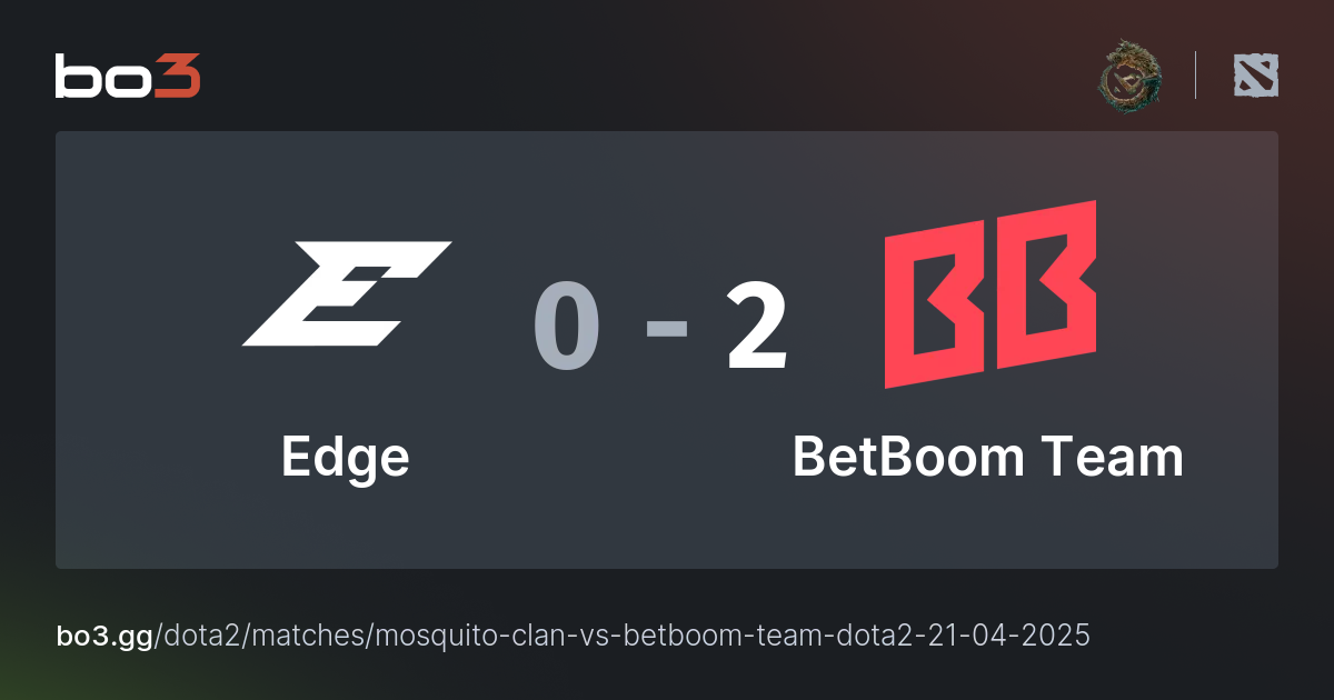 Edge vs BetBoom Team - Dota 2 – bo3.gg