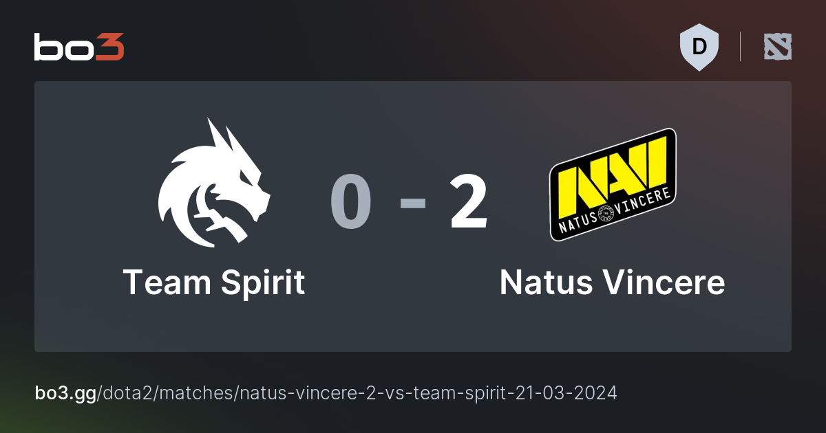 Team Spirit vs Natus Vincere - Dota 2 – bo3.gg