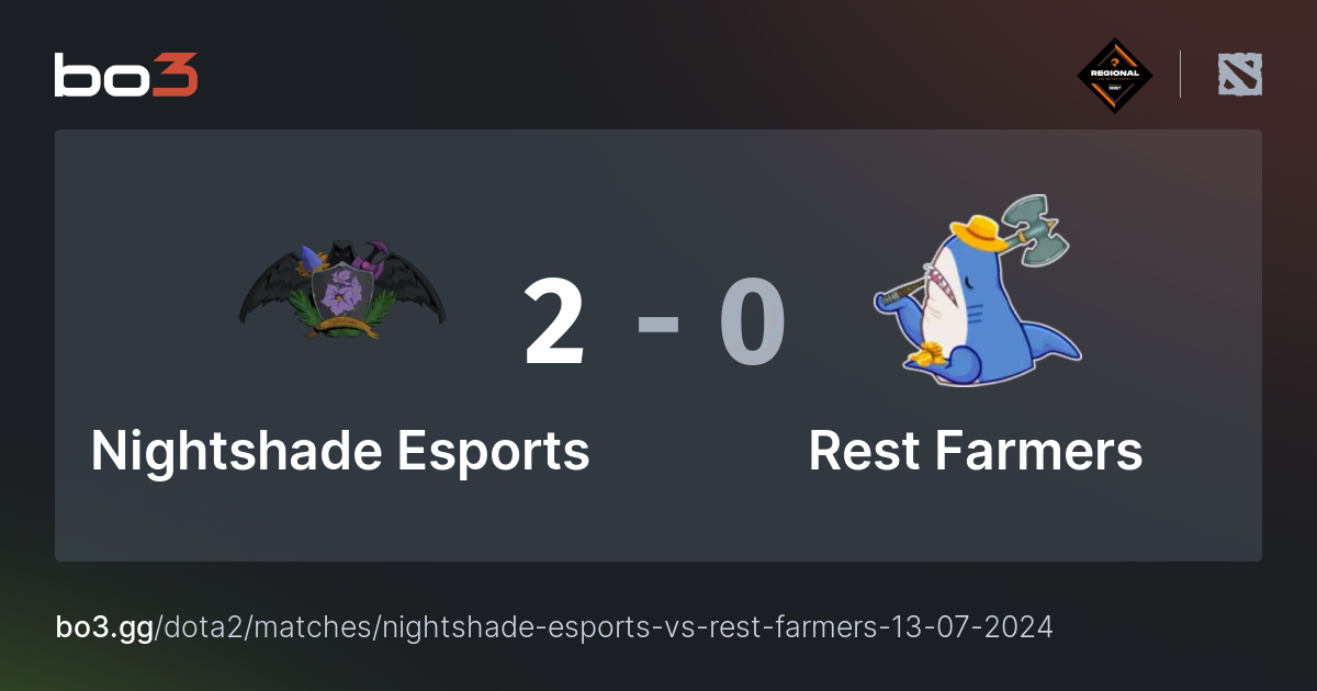 Nightshade Esports vs Rest Farmers - Dota 2 – bo3.gg