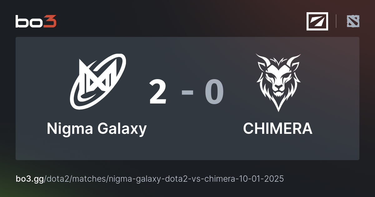 Nigma Galaxy vs Chimera Esports - Dota 2 – bo3.gg
