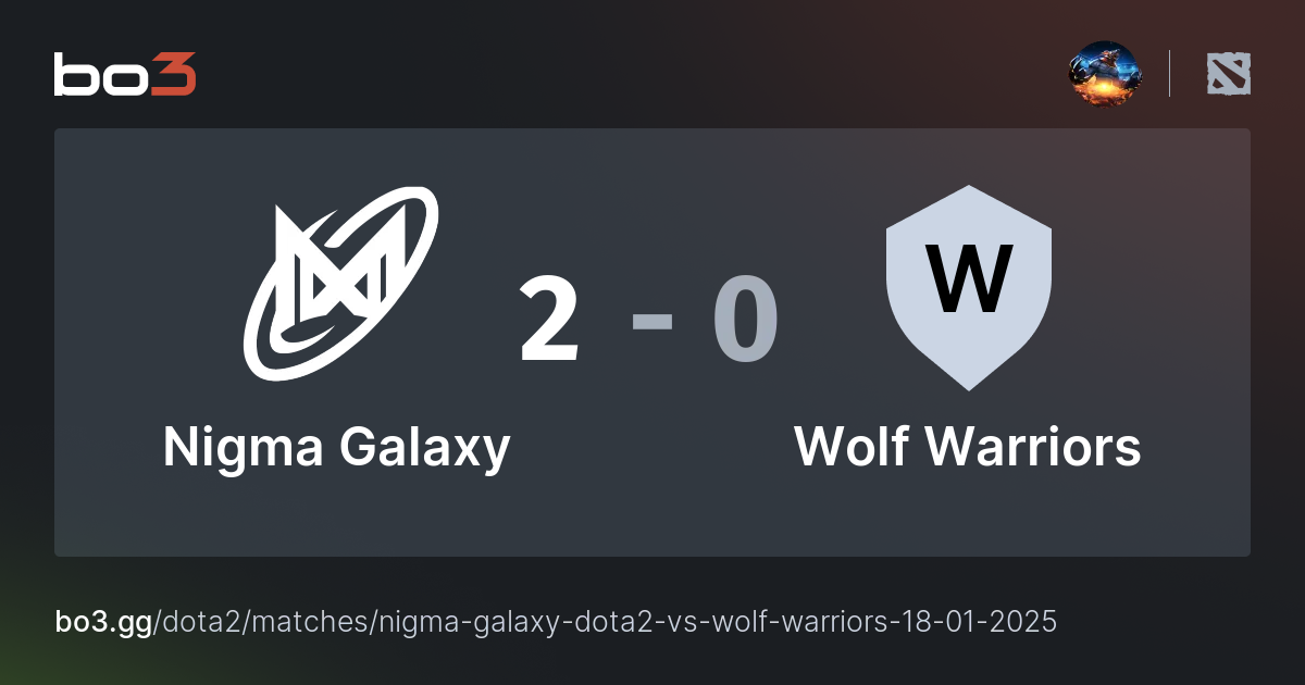 Nigma Galaxy vs Wolf Warriors - Dota 2 Live – bo3.gg