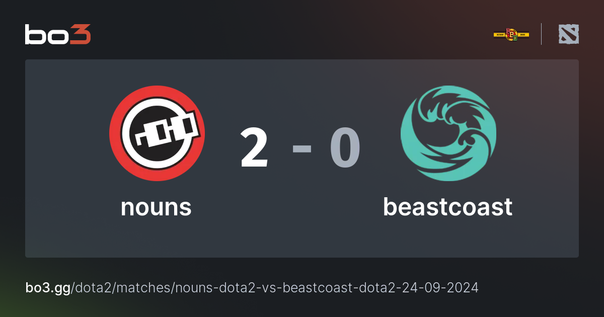 nouns vs beastcoast - Dota 2 – bo3.gg