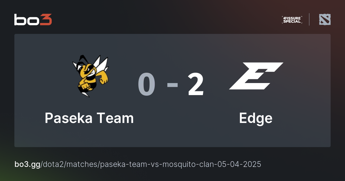 Paseka Team vs Edge - Dota 2 – bo3.gg