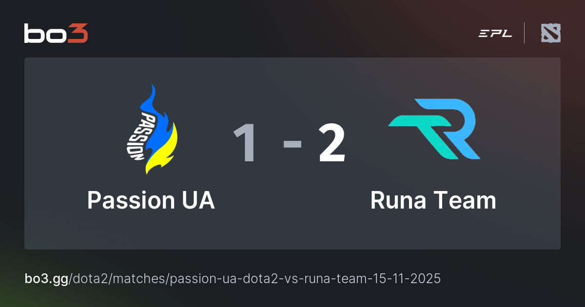 Passion UA vs Runa Team - Dota 2 Trực tiếp – bo3.gg
