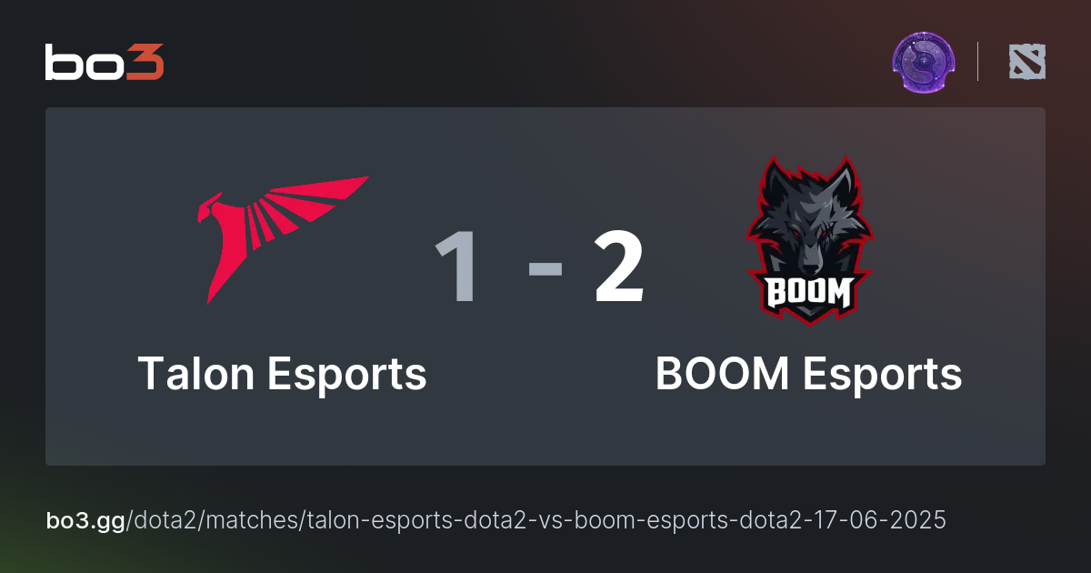 Talon Esports vs BOOM Esports - Dota 2 – bo3.gg