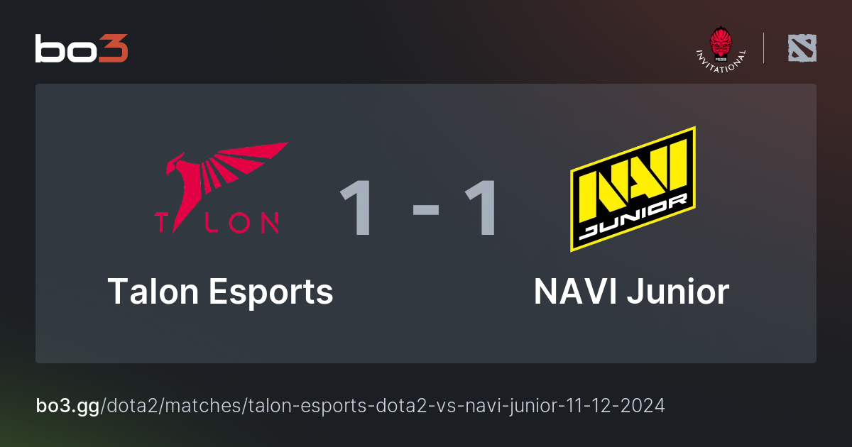 Talon Esports vs NAVI Junior - Dota 2 – bo3.gg