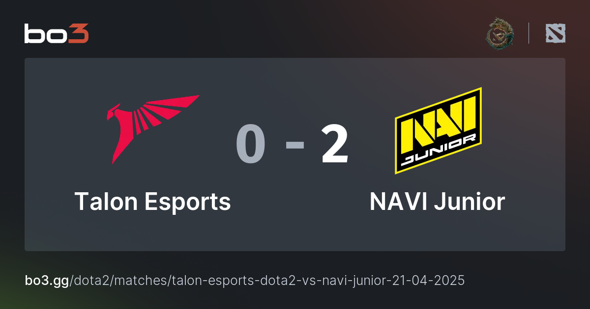 Talon Esports vs NAVI Junior - Dota 2 – bo3.gg
