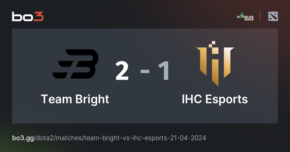 Team Bright vs IHC Esports - Dota 2 – bo3.gg