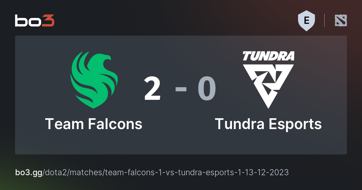 Team Falcons vs Tundra Esports - Dota 2 – bo3.gg