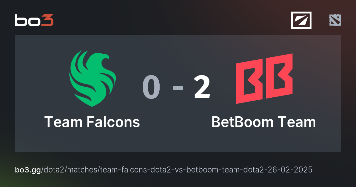 Team Falcons vs BetBoom Team - Dota 2 – bo3.gg