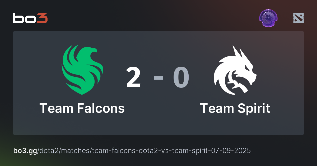 Team Falcons vs Team Spirit - Dota 2 – bo3.gg
