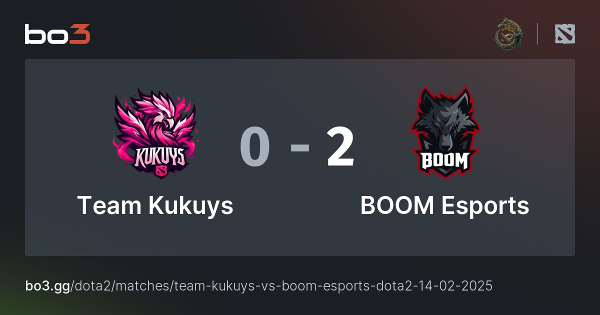 Kukuys vs BOOM Esports - Dota 2 – bo3.gg